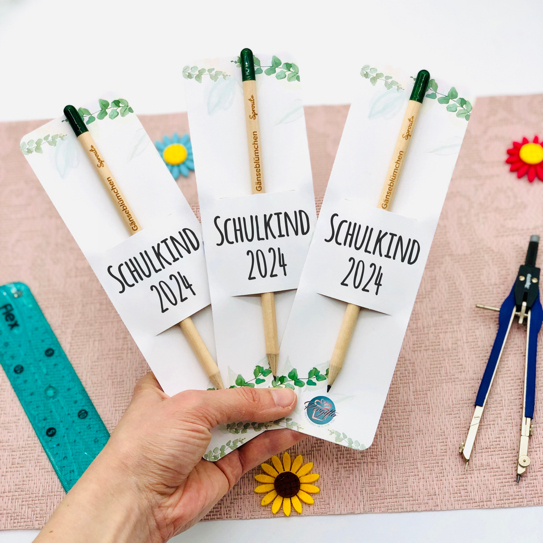 Geschenk zur Einschulung für Schultüte - Bleistift zum Einpflanzen Set – Pergifto